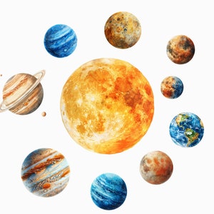 Realistic Solar System Clipart Pack Planets Png Universe Clipart ...