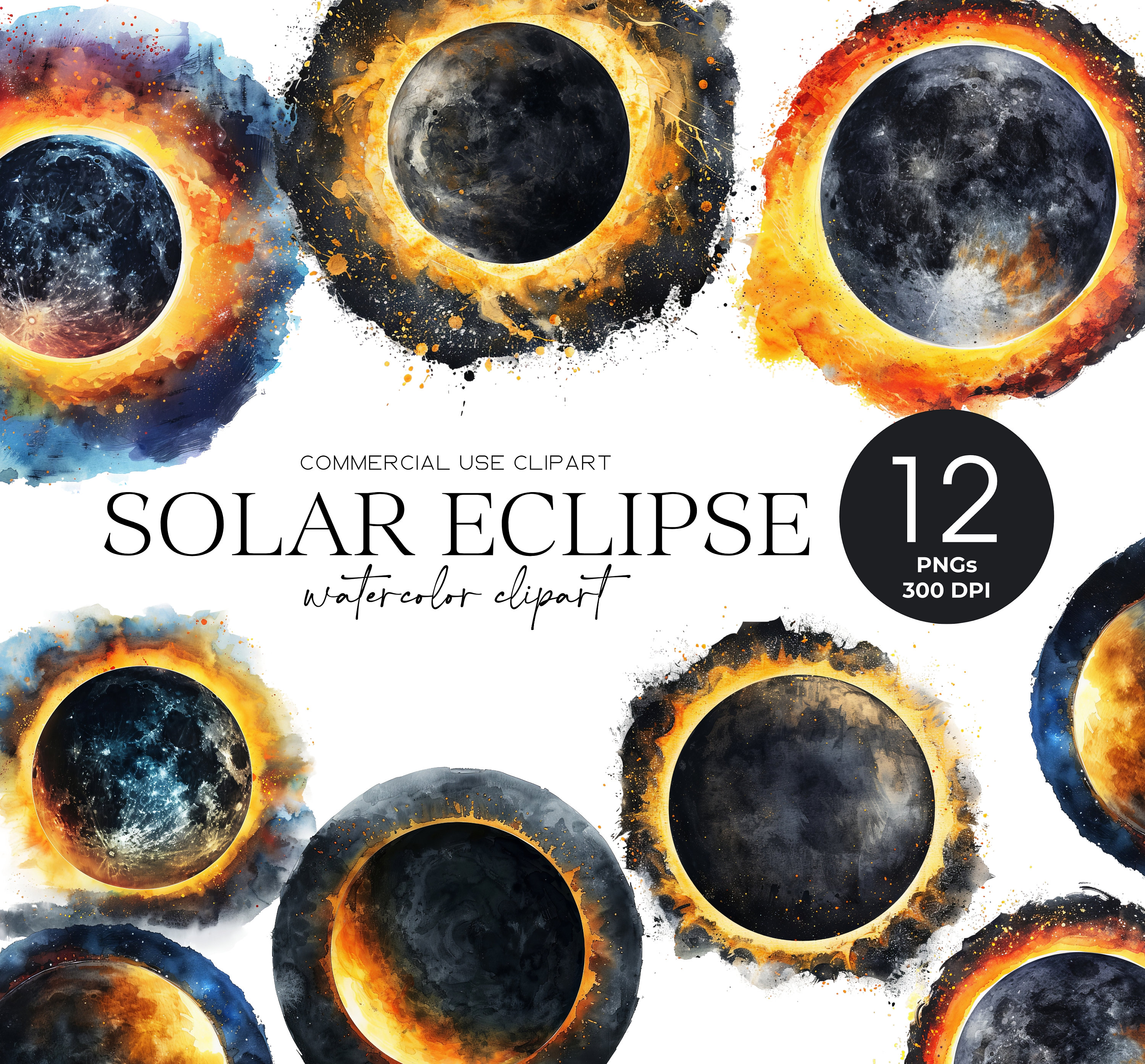 Solar Eclipse Clipart Astrology Celestial Pngtotal Solar Eclipse 2024 ...