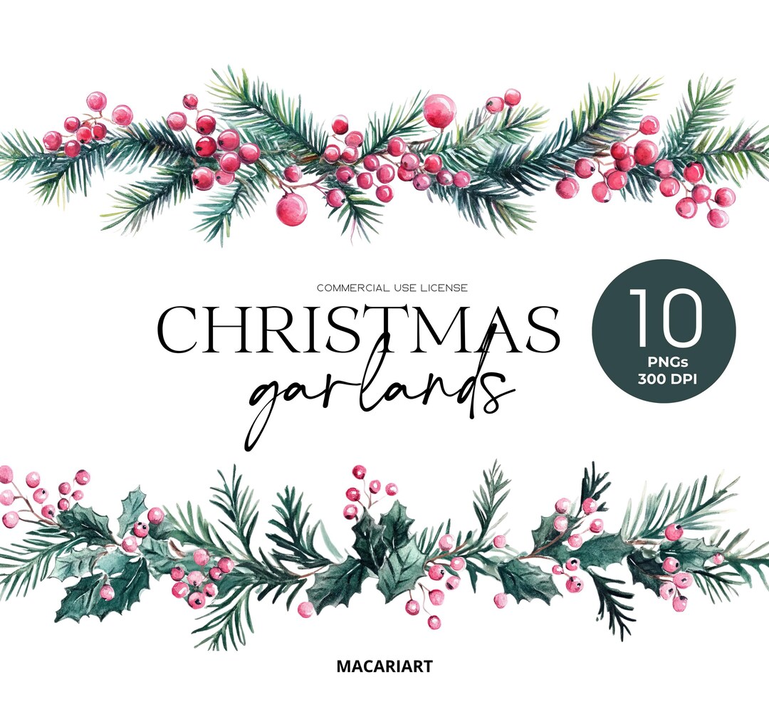 Perry Pink Christmas Garland Clipart Pink Floral Christmas Frame ...