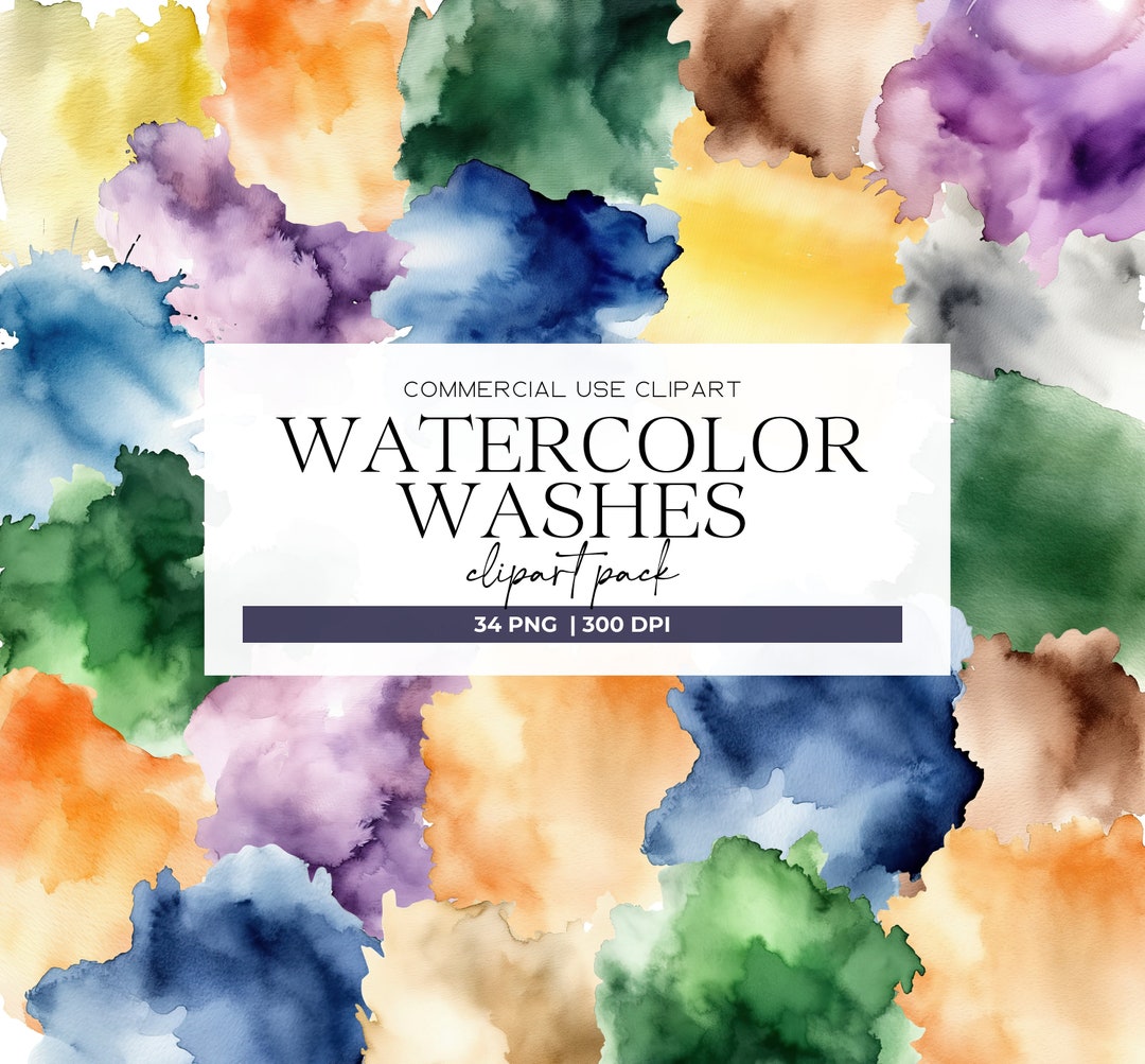Watercolor Washes Clipart Background Texture Blush Watercolor Splash ...