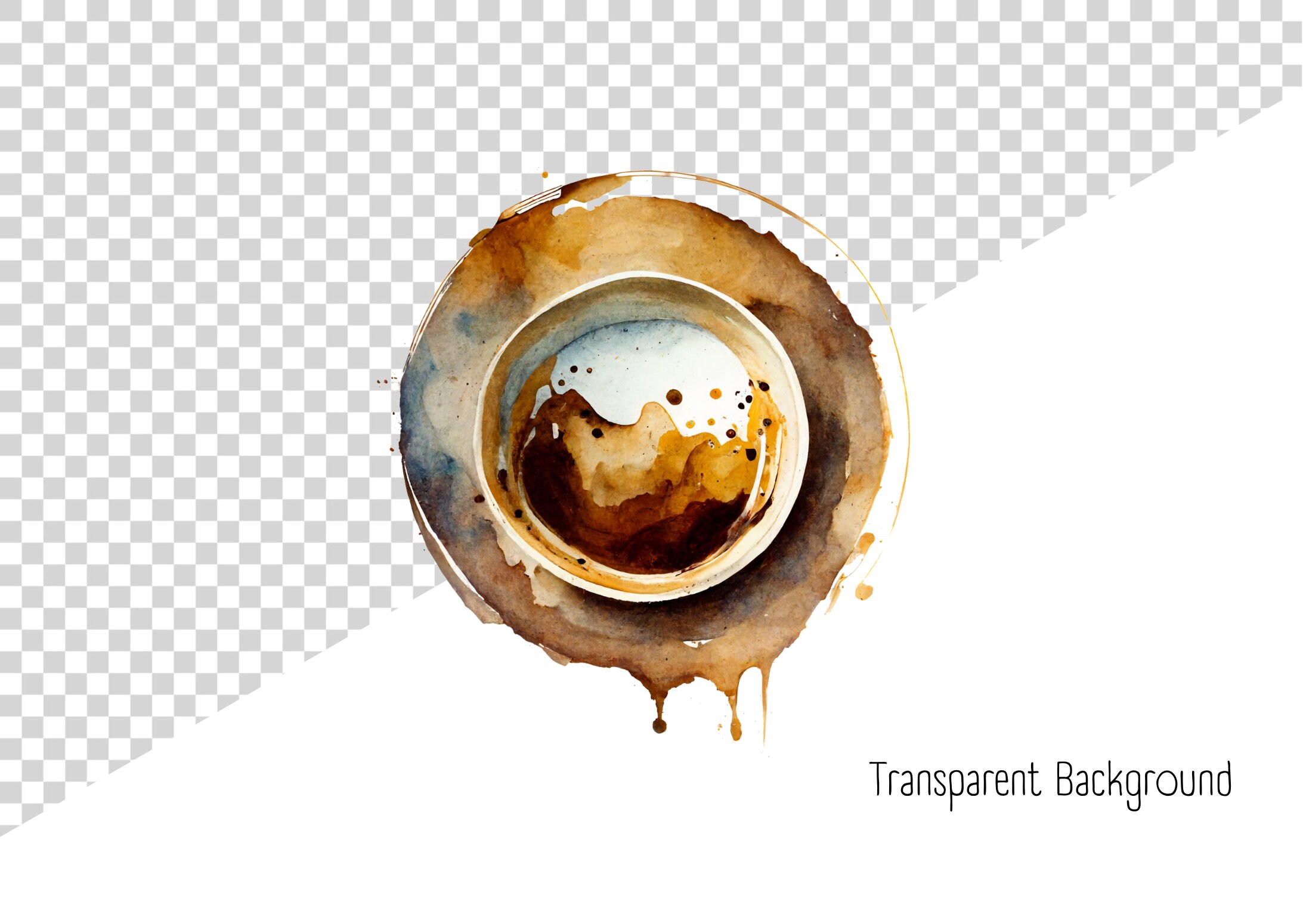 Watercolor Coffee Cup Clipart Coffee Print Wall Art Coffee Poster Shop ...