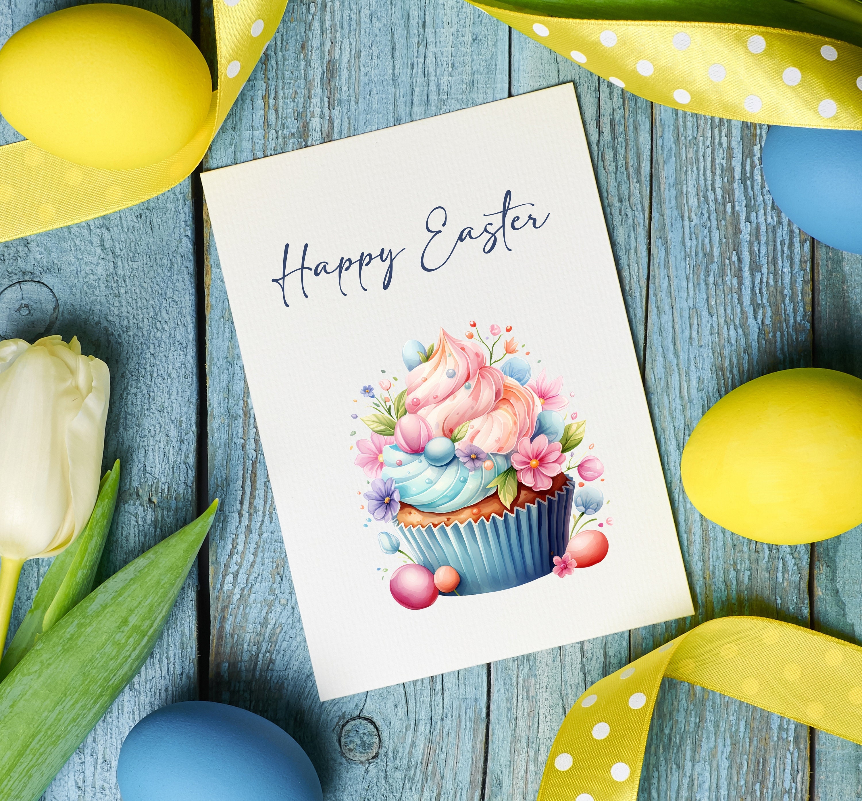 Easter Cupcake Clipart Easter Sweets Png Pastel Spring Cupcakes ...