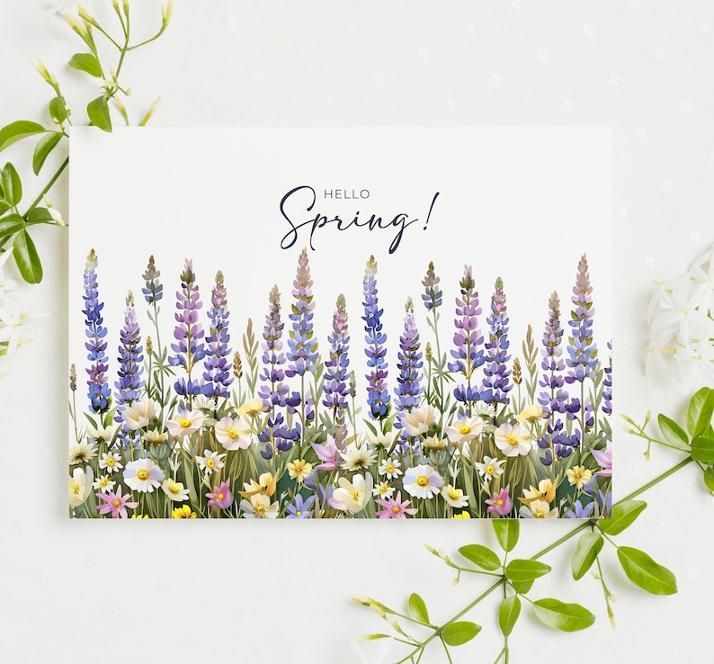 Wildflowers Borders Clipart Floral Watercolor Borders Lavender Flowers ...