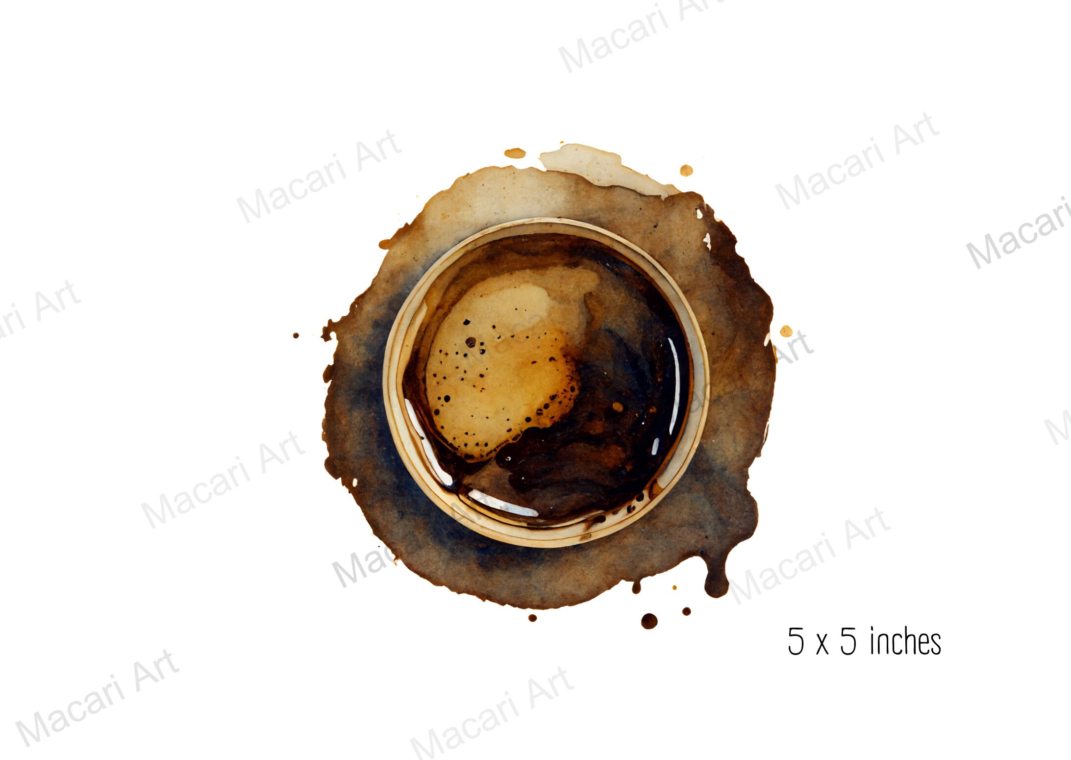 Watercolor Coffee Cup Clipart Coffee Print Wall Art Coffee - Etsy