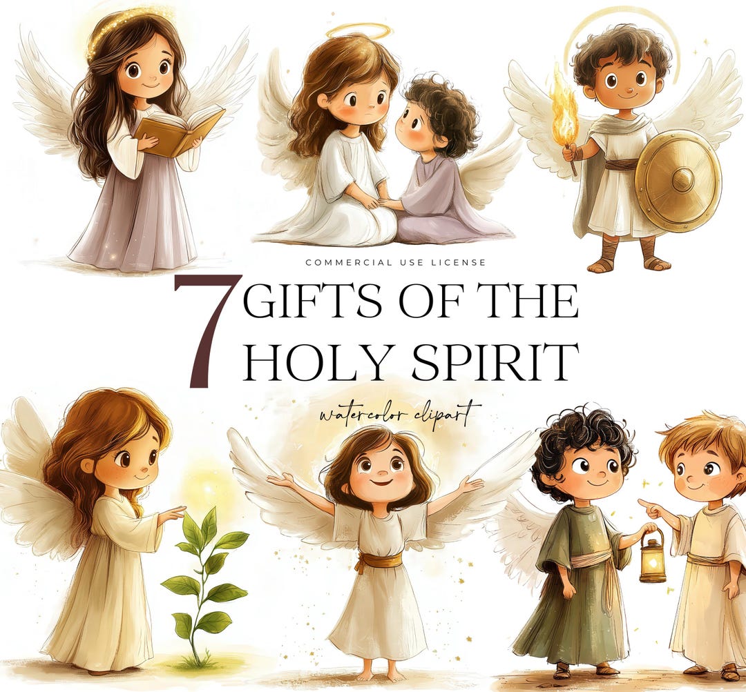 Seven Gifts of the Holy Spirit Clipart, Holy Spirit Learning, Kids ...