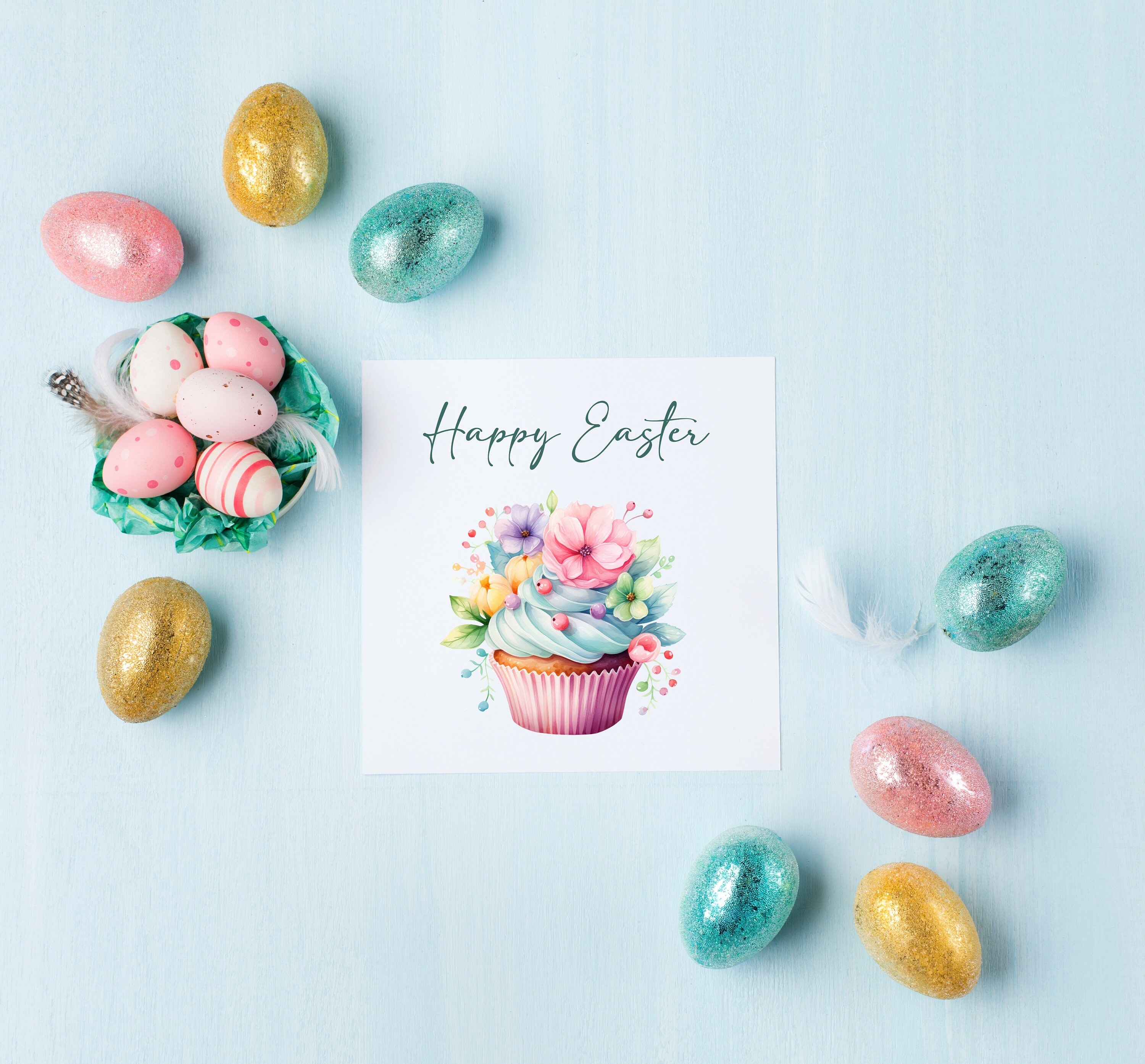 Easter Cupcake Clipart Easter Sweets Png Pastel Spring Cupcakes ...