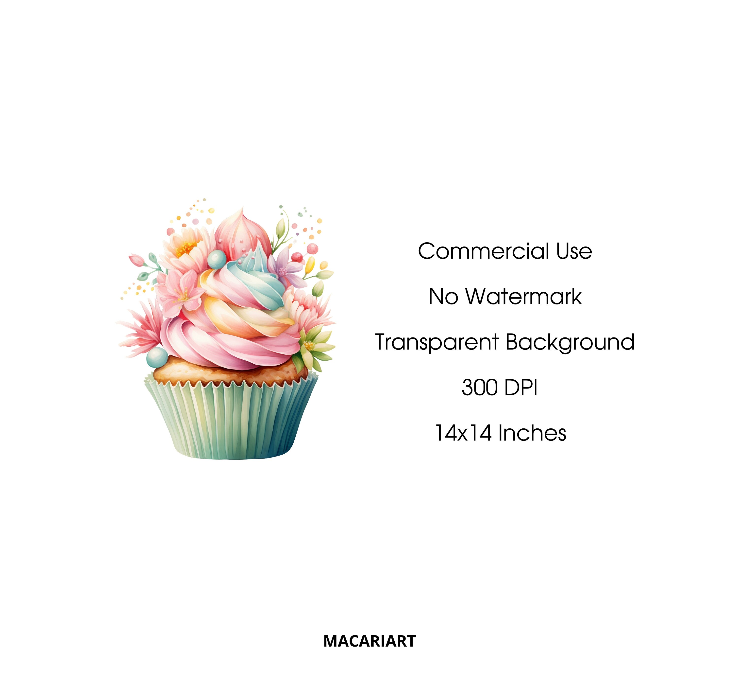 Easter Cupcake Clipart Easter Sweets Png Pastel Spring Cupcakes ...