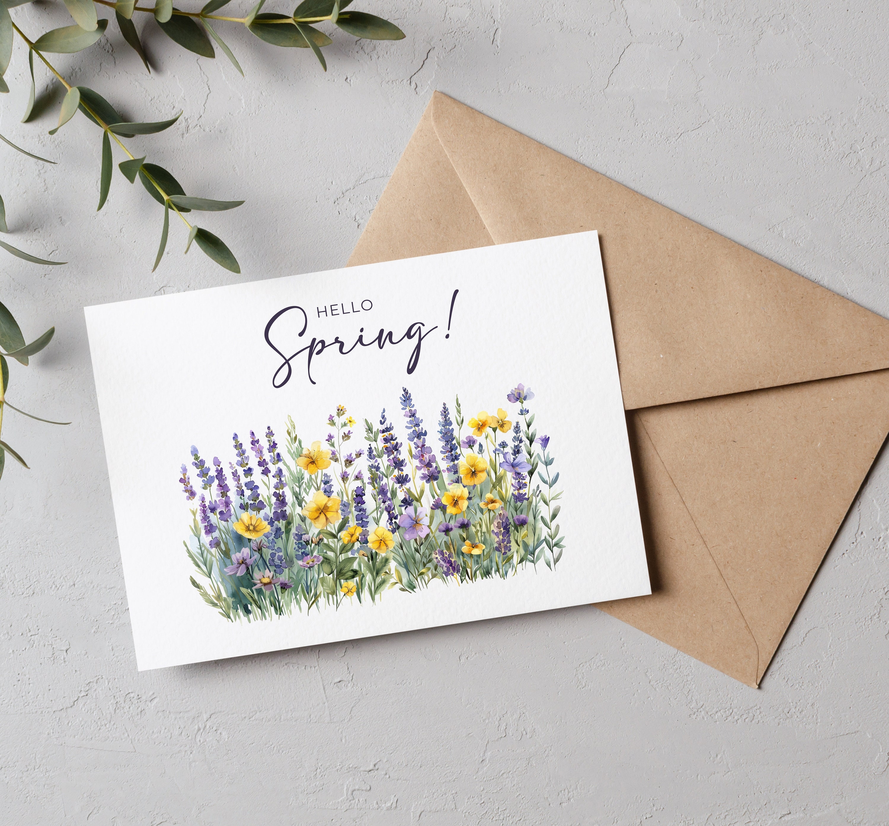 Wildflowers Borders Clipart Floral Watercolor Borders Lavender Flowers ...