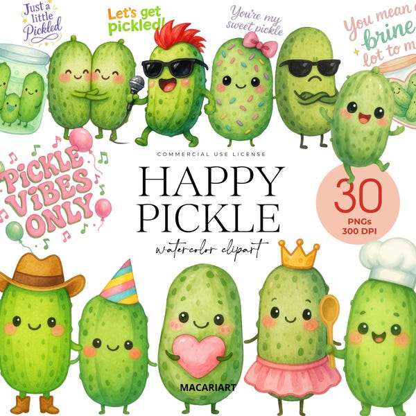 Happy Pickles Clipart - Etsy UK