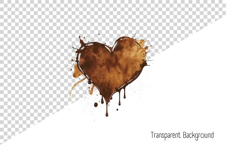 Watercolor Coffee Stains Clipart Coffee Print Wall Art Coffee Poster ...