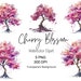 Watercolor Cherry Blossom Clipart Watercolor Flowers Cherry Blossom ...