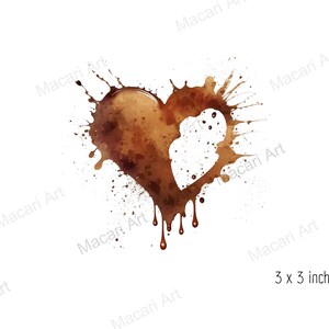 Watercolor Coffee Stains Clipart Coffee Print Wall Art Coffee Poster ...