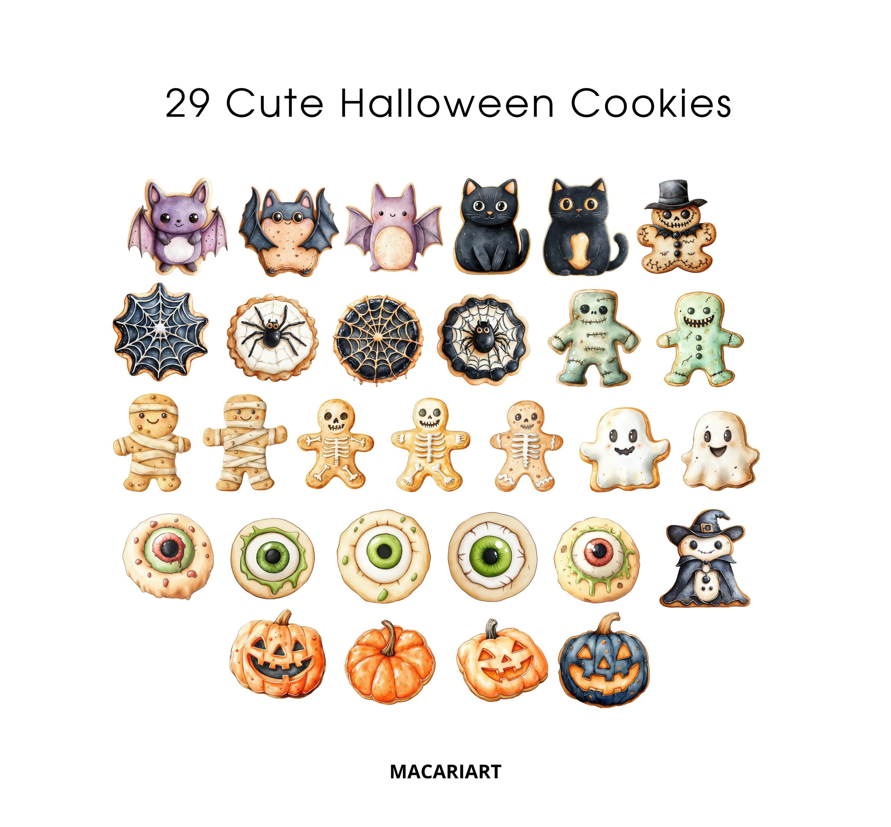 Cute Halloween Cookie Clipart Halloween Party Dessert Food Sugar Cookie ...