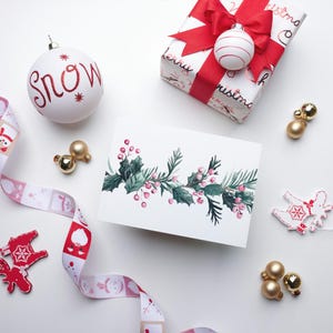 Perry Pink Christmas Garland Clipart Pink Floral Christmas Frame ...