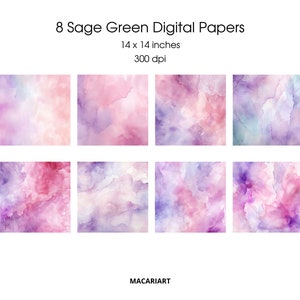 Lavender Pink Abstract Texture Clipart Purple Pastel Watercolor ...
