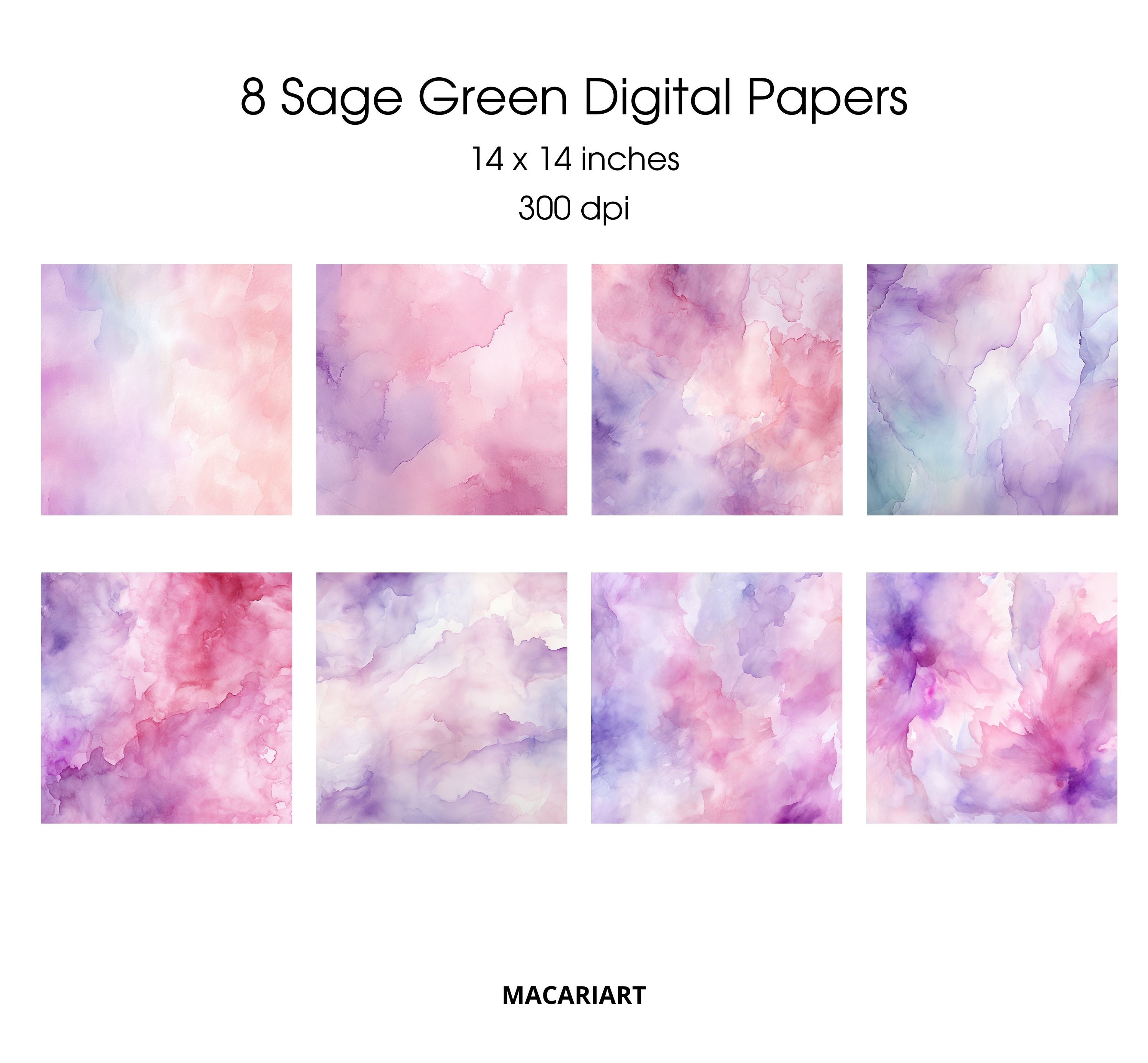 Lavender Pink Abstract Texture Clipart Purple Pastel Watercolor ...