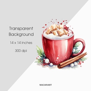 Christmas Hot Chocolate Clipart Winter Drinks Hot Cocoa Png Festive ...