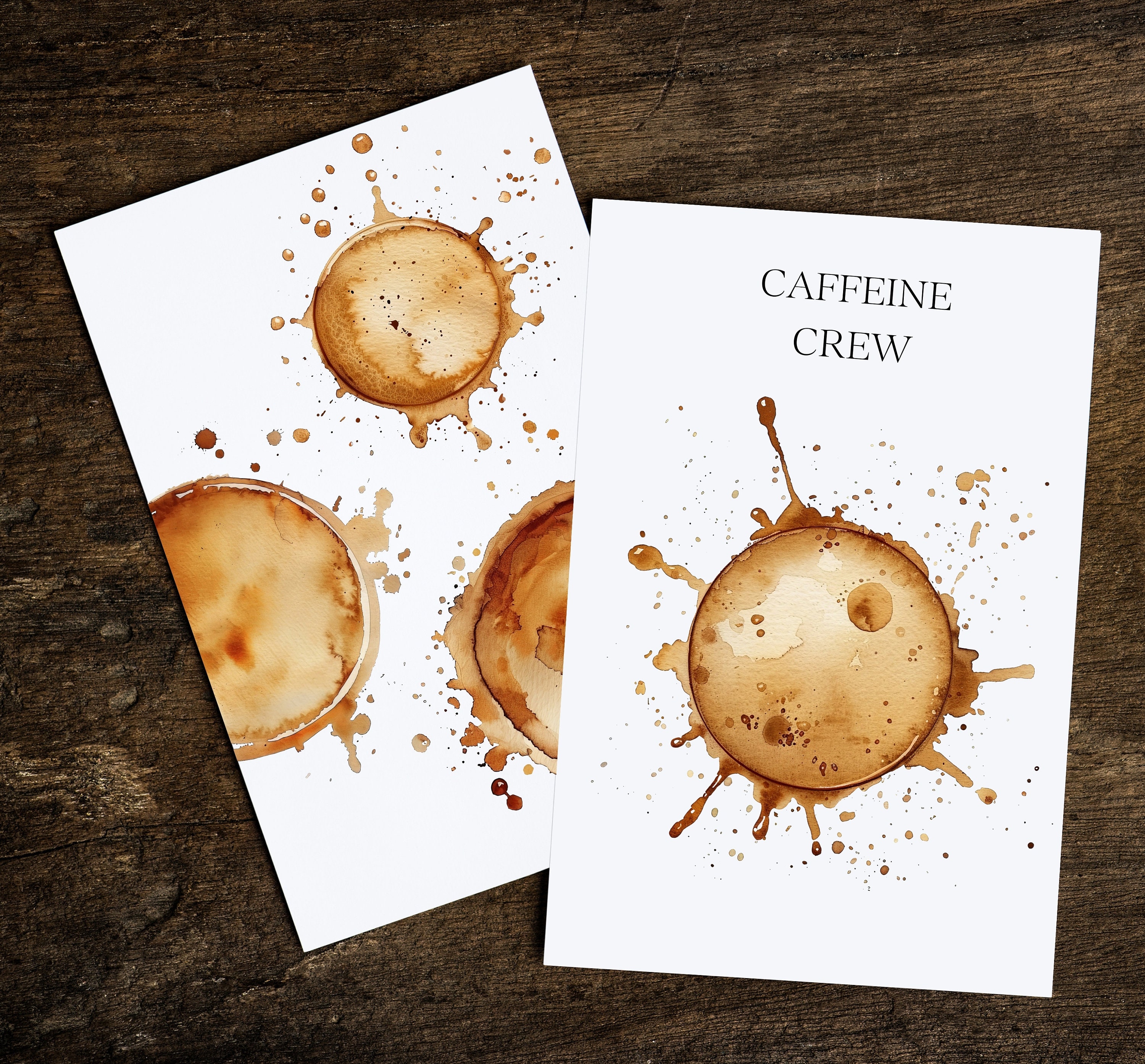 Coffee Stain Clipart Watercolor Coffee Ring Espresso Coffee Splashes ...