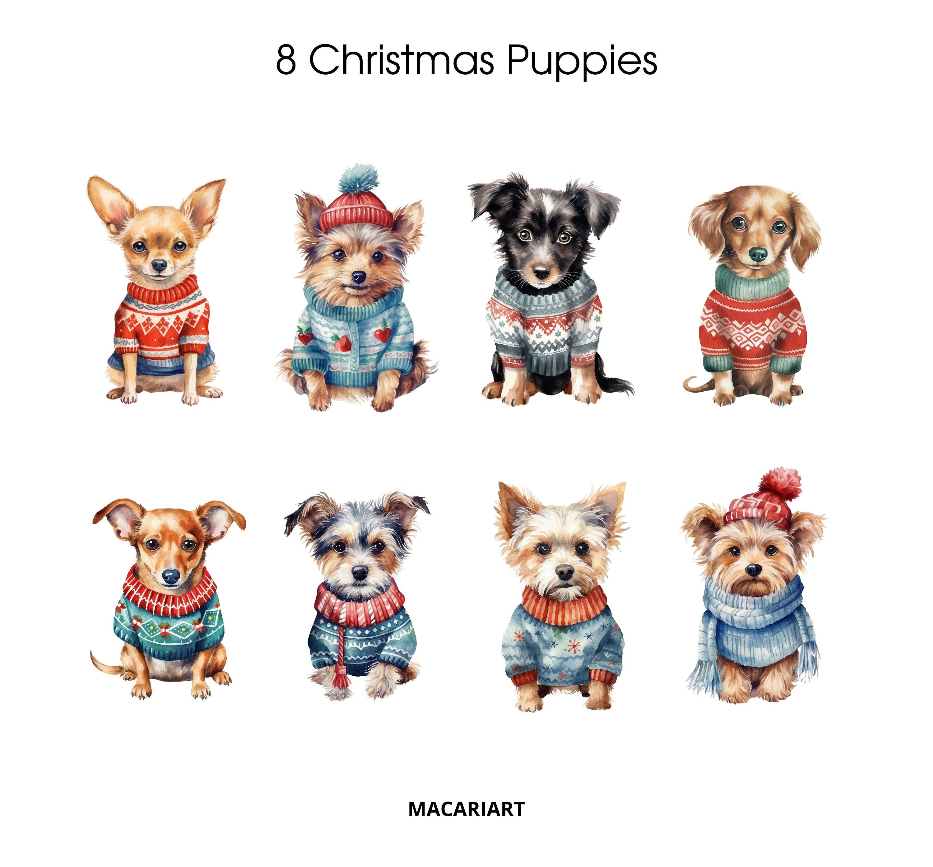 Christmas Puppies Clipart Cute Puppy Clipart Dog Png Winter Clipart ...