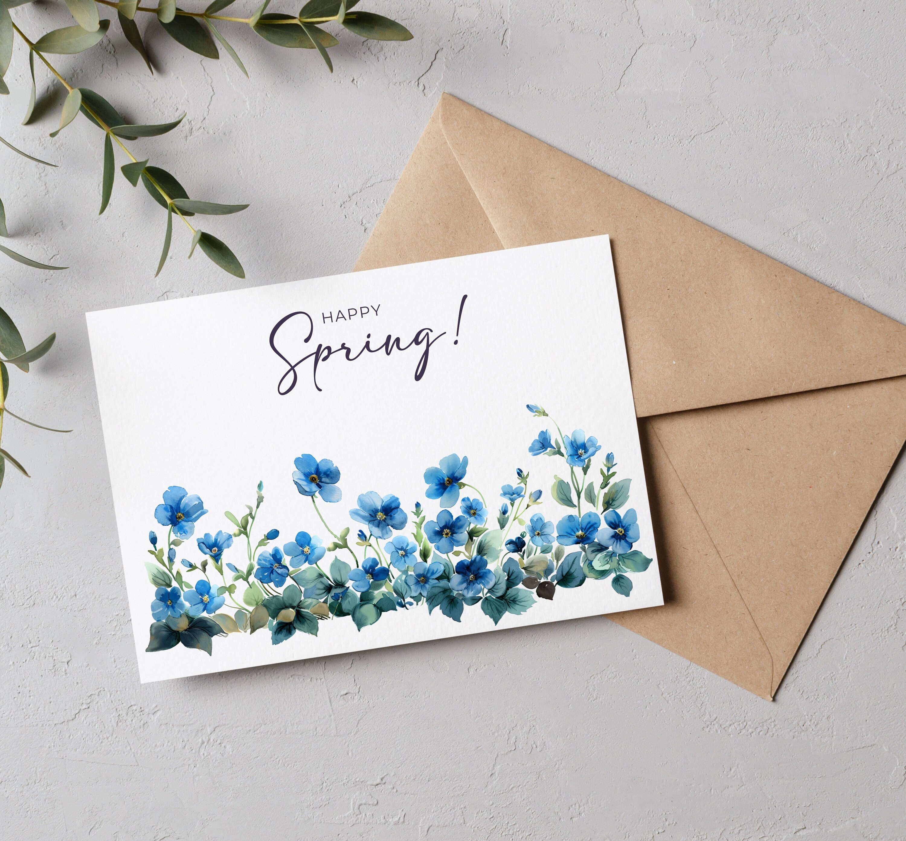 Blue Wildflowers Borders Clipart Floral Watercolor Borders Flowers ...