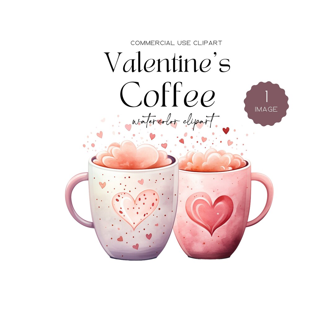 Valentine Coffee Clipart Retro Valentine PNG Coffee Lover PNG Valentine ...