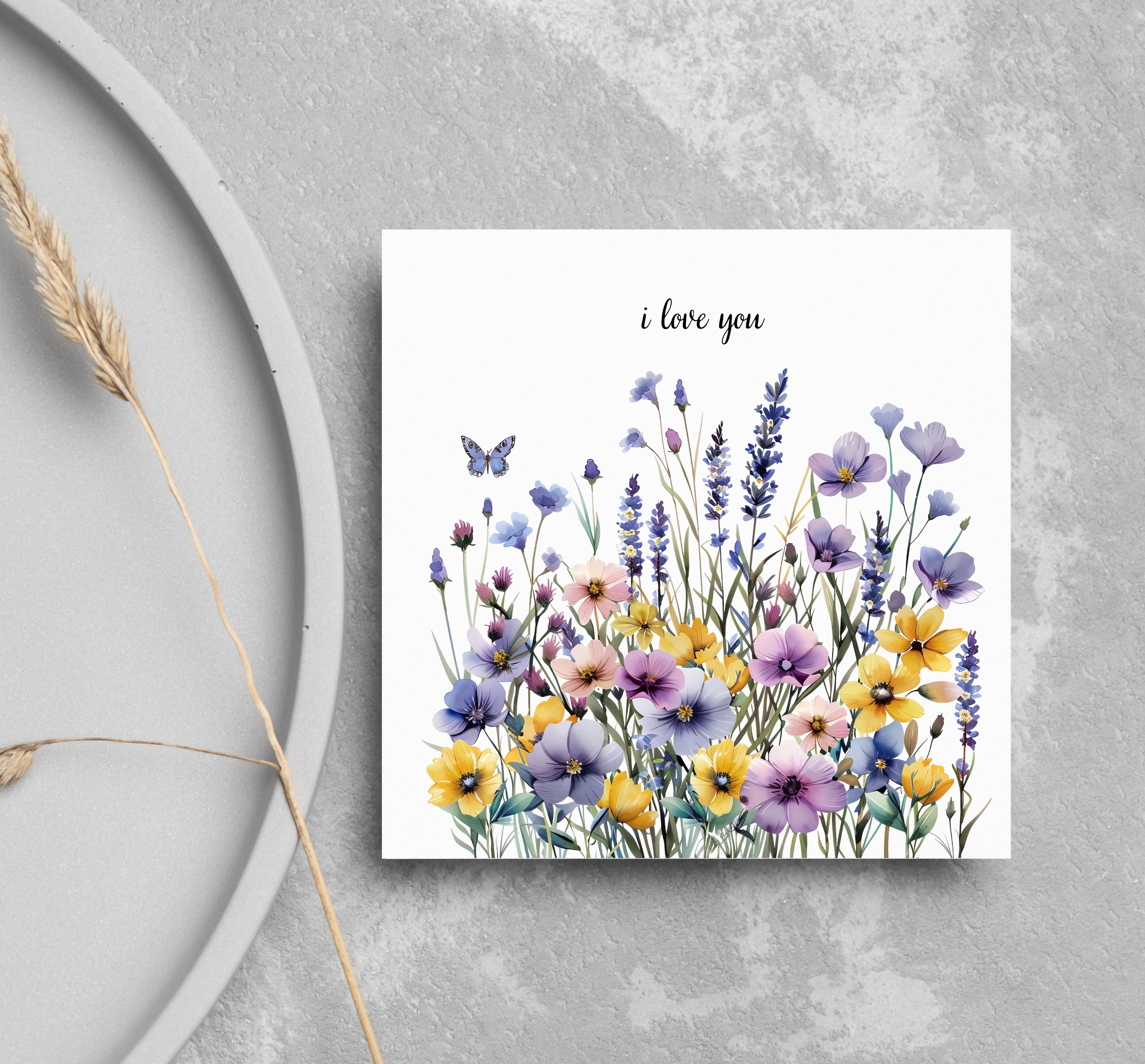 Wildflowers Borders Clipart Floral Watercolor Borders Lavender Flowers ...