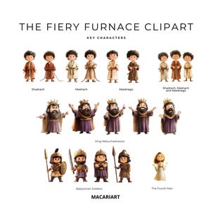 Fiery Furnace Clipart, Shadrach Meshach Abednego, Biblical Character ...