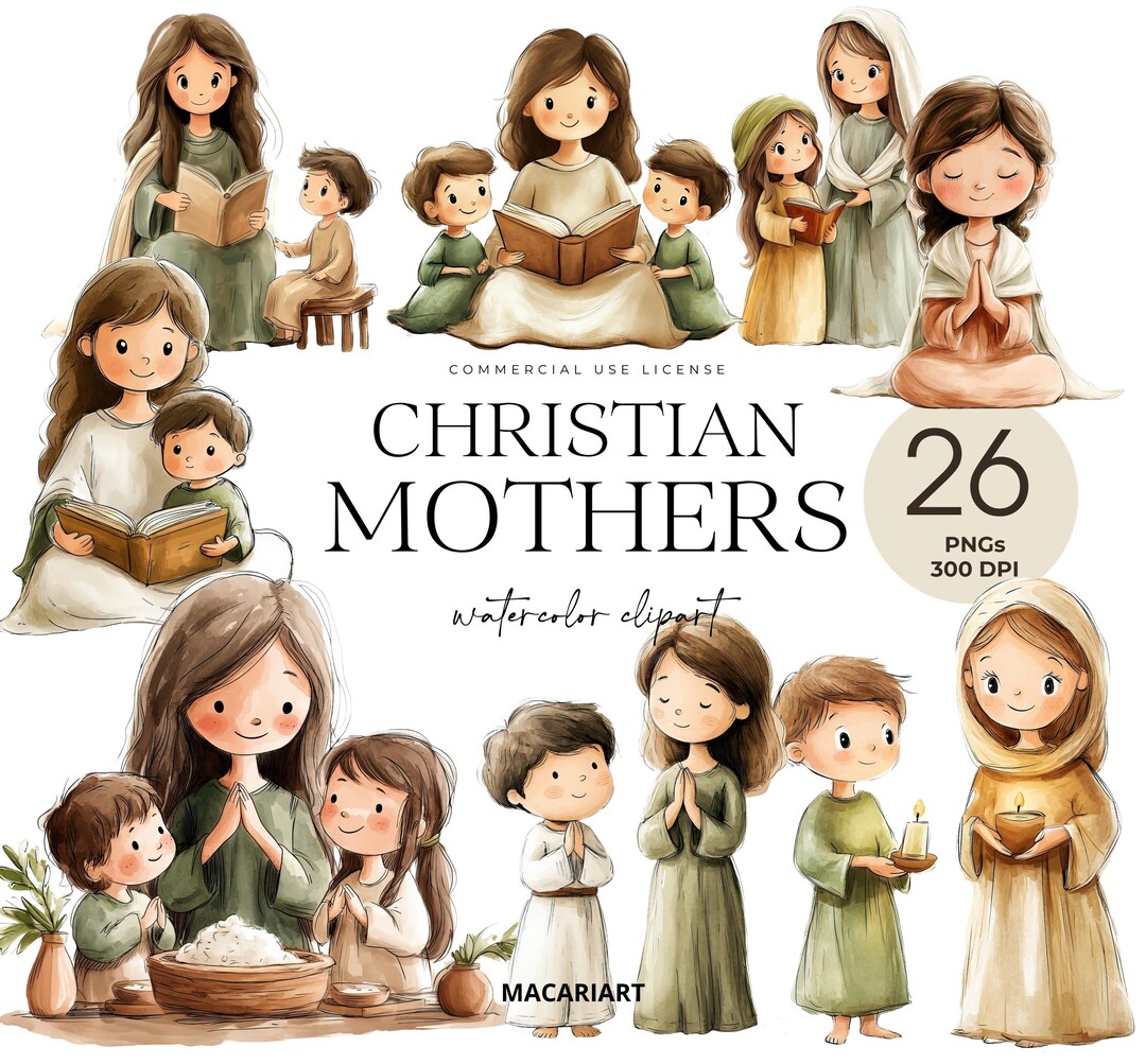 Christian Mother Clipart, Bible Study Clipart, Bible Reading, Bible ...