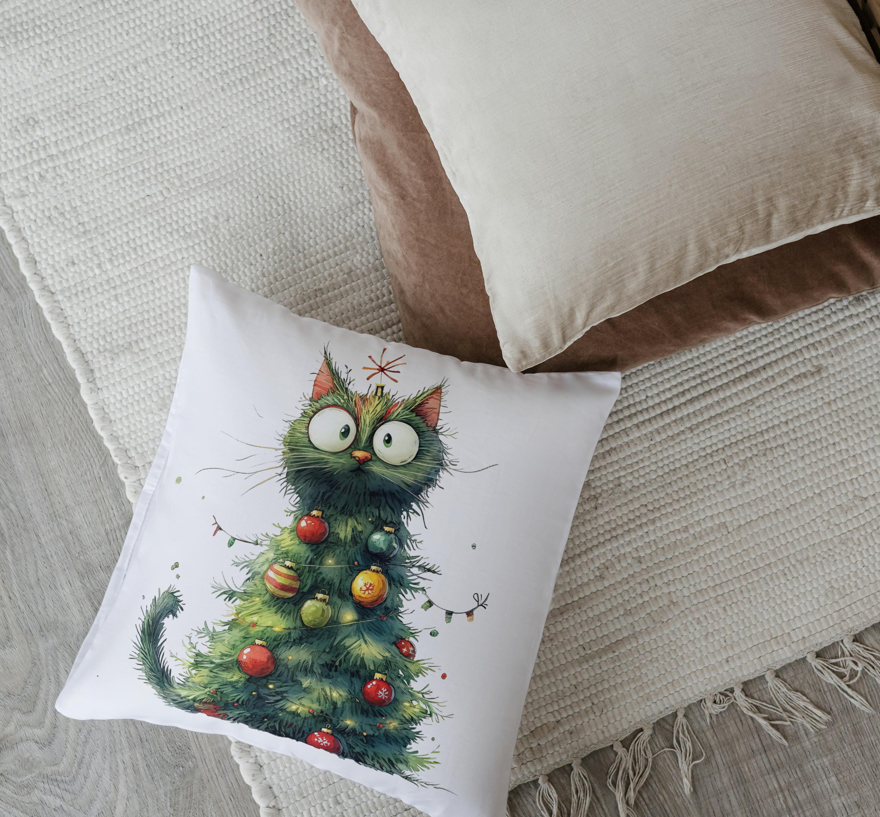 Whimsical Christmas Tree Clipart Xmas Png Quirky Winter Holiday ...