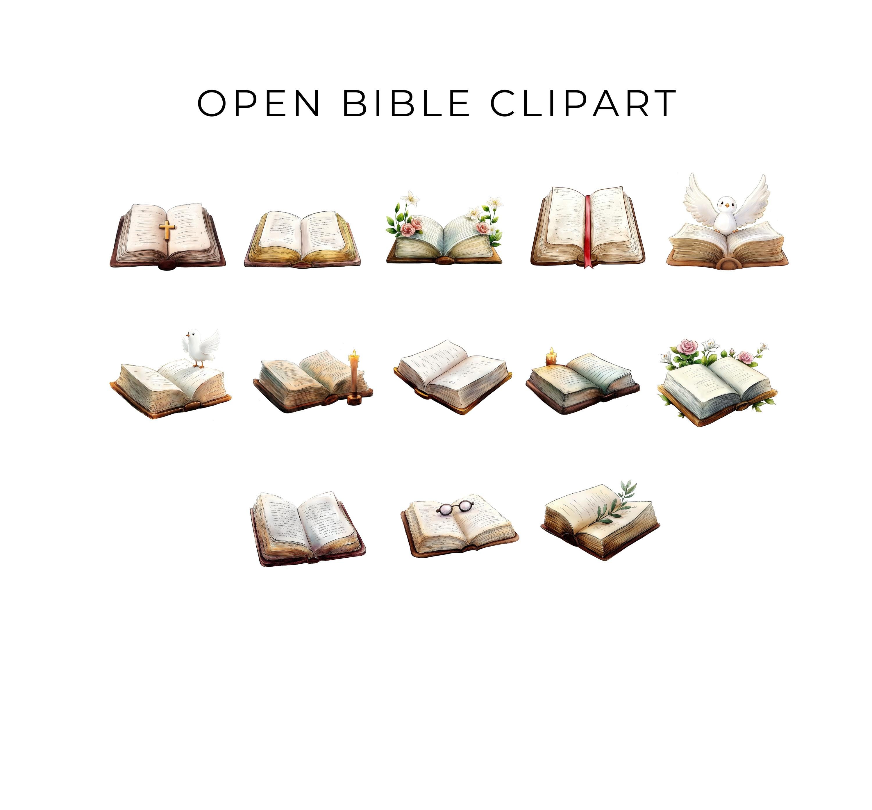 Open Bible Clipart, Holy Books, Religious Images, Bible Study ...