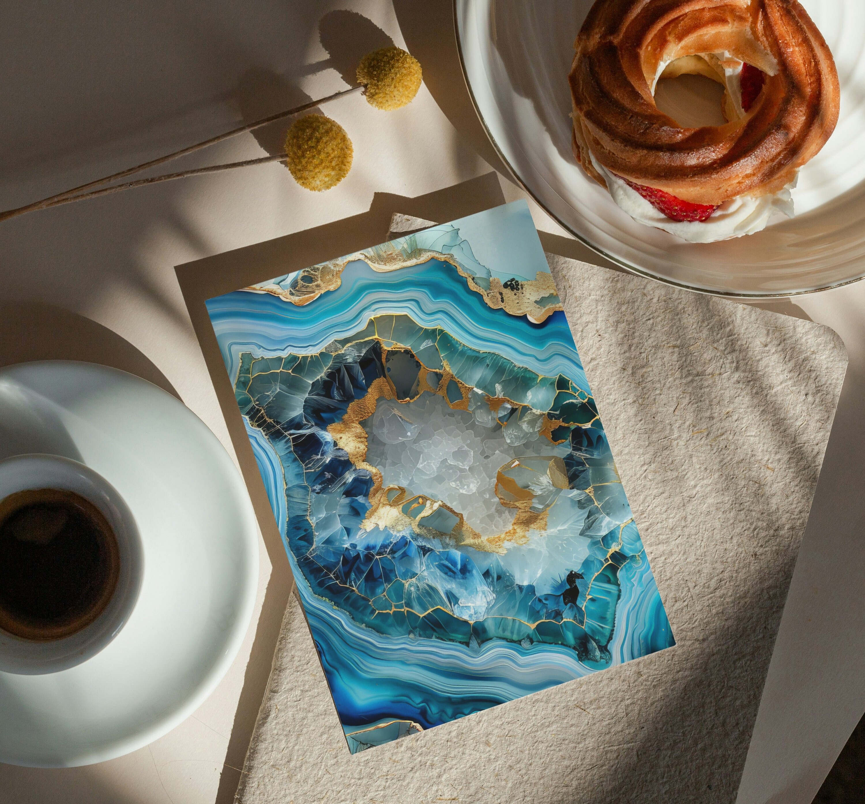 Turquoise Agate Border Clipart Gold Glitter Blue Marble Border Geode ...