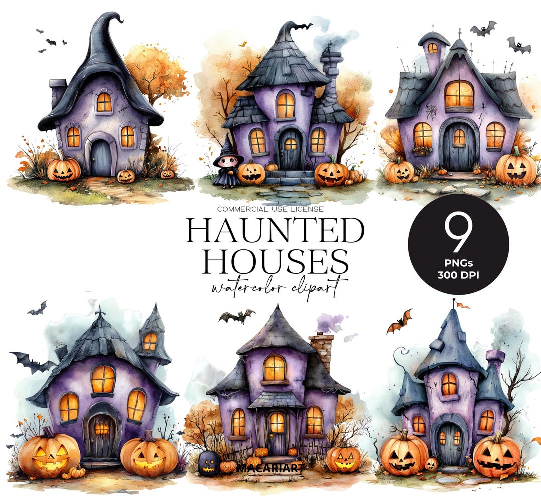 Haunted House Clipart Spooky Halloween Gothic Haunted House Png ...