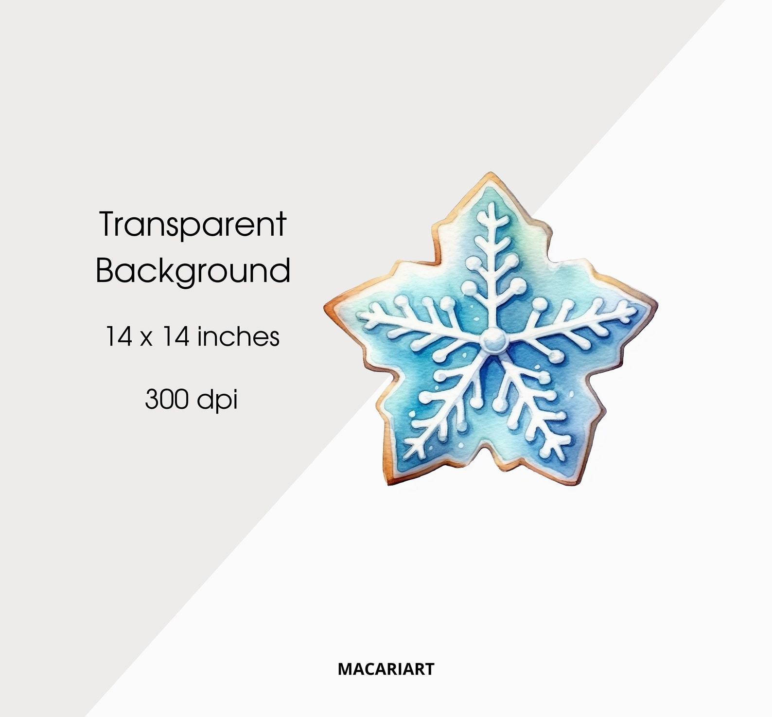 Christmas Cookie Clipart Pack, Blue Christmas Cookie PNG, Gingerbread ...