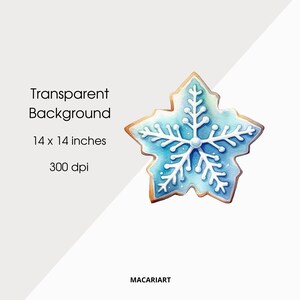 Christmas Cookie Clipart Pack, Blue Christmas Cookie PNG, Gingerbread ...