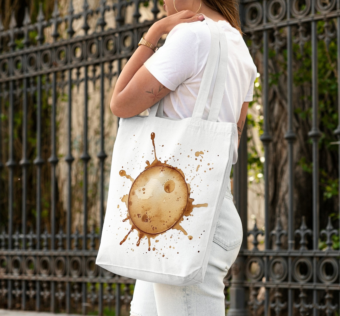 Coffee Stain Clipart Watercolor Coffee Ring Espresso Coffee Splashes ...