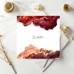 Red Agate Borders Clipart Gold Glitter Burgundy Marble Border Geode ...