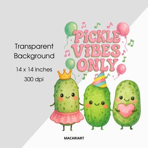 Happy Pickle Clipart, Cute Pickel Png, Funny Dill Cucumber, Kawaii ...