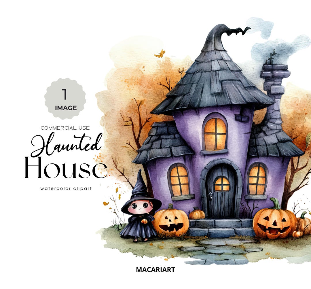 Haunted House Clipart Spooky Halloween Gothic Haunted House Png ...