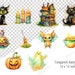 Pastel Halloween Clipart Cute Halloween Digital Watercolour Clipart ...