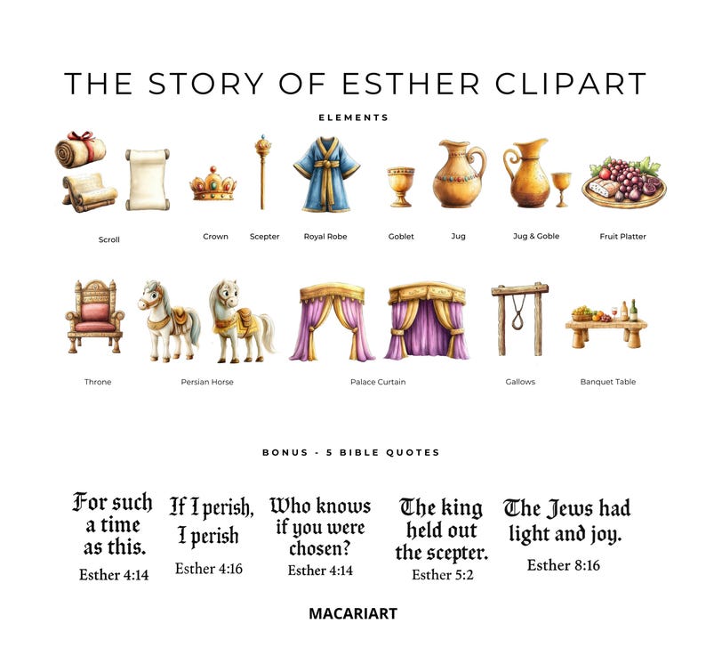 Queen Esther Clipart, Women of the Bible, Old Testament, Biblical ...