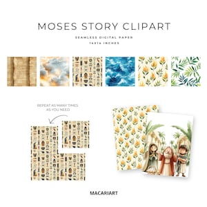 Moses Clipart, Biblical Scenes Clipart, Old Testament Clipart, Kids ...