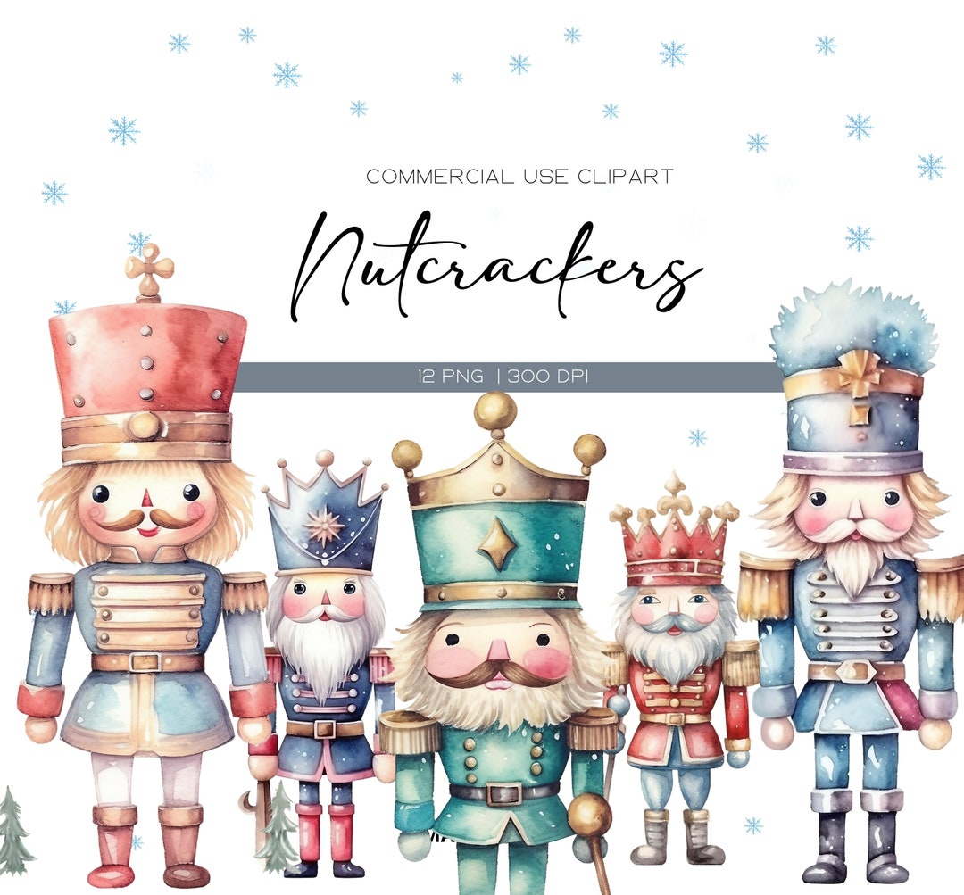 Christmas Nutcracker Clipart Pack Watercolor Christmas Clipart Png ...