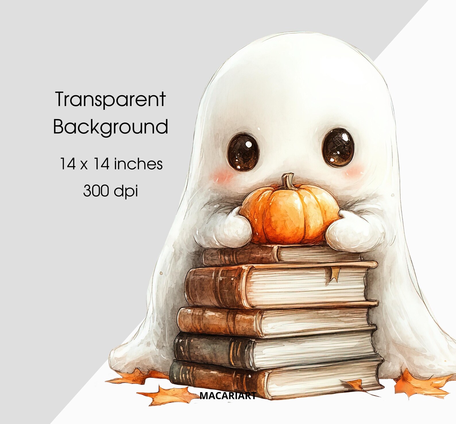 Cute Ghost Reading Clipart Halloween Bookish Ghost Png Spooky Bookish ...
