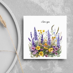 Wildflowers Borders Clipart Floral Watercolor Borders Lavender Flowers ...