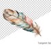 Feather Watercolor Clipart Boho Feather Digital Clipart - Etsy