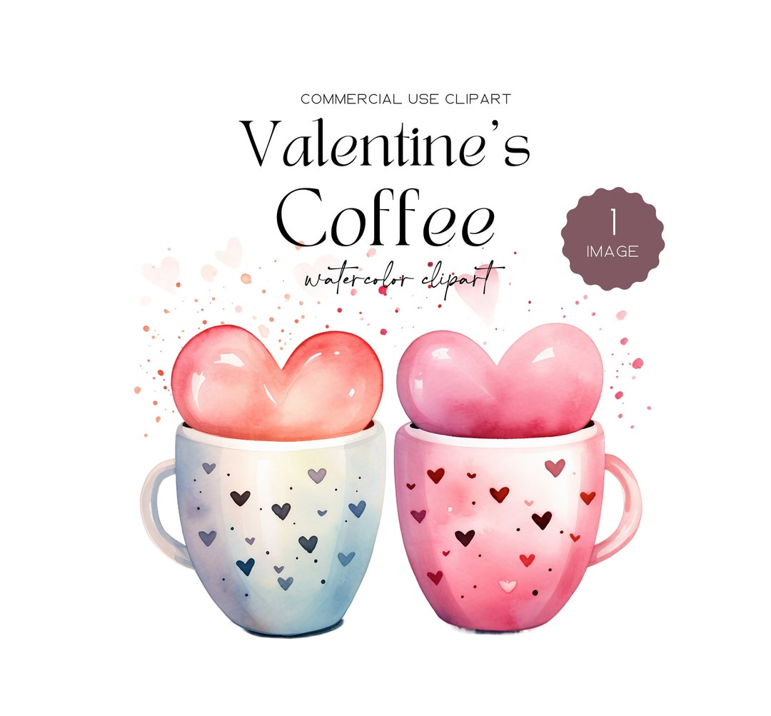 Valentine Coffee Clipart Retro Valentine PNG Coffee Lover PNG Valentine ...