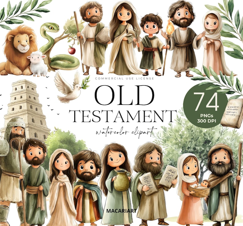 Old Testament Clipart, Biblical Character Clipart, Bible Story ...