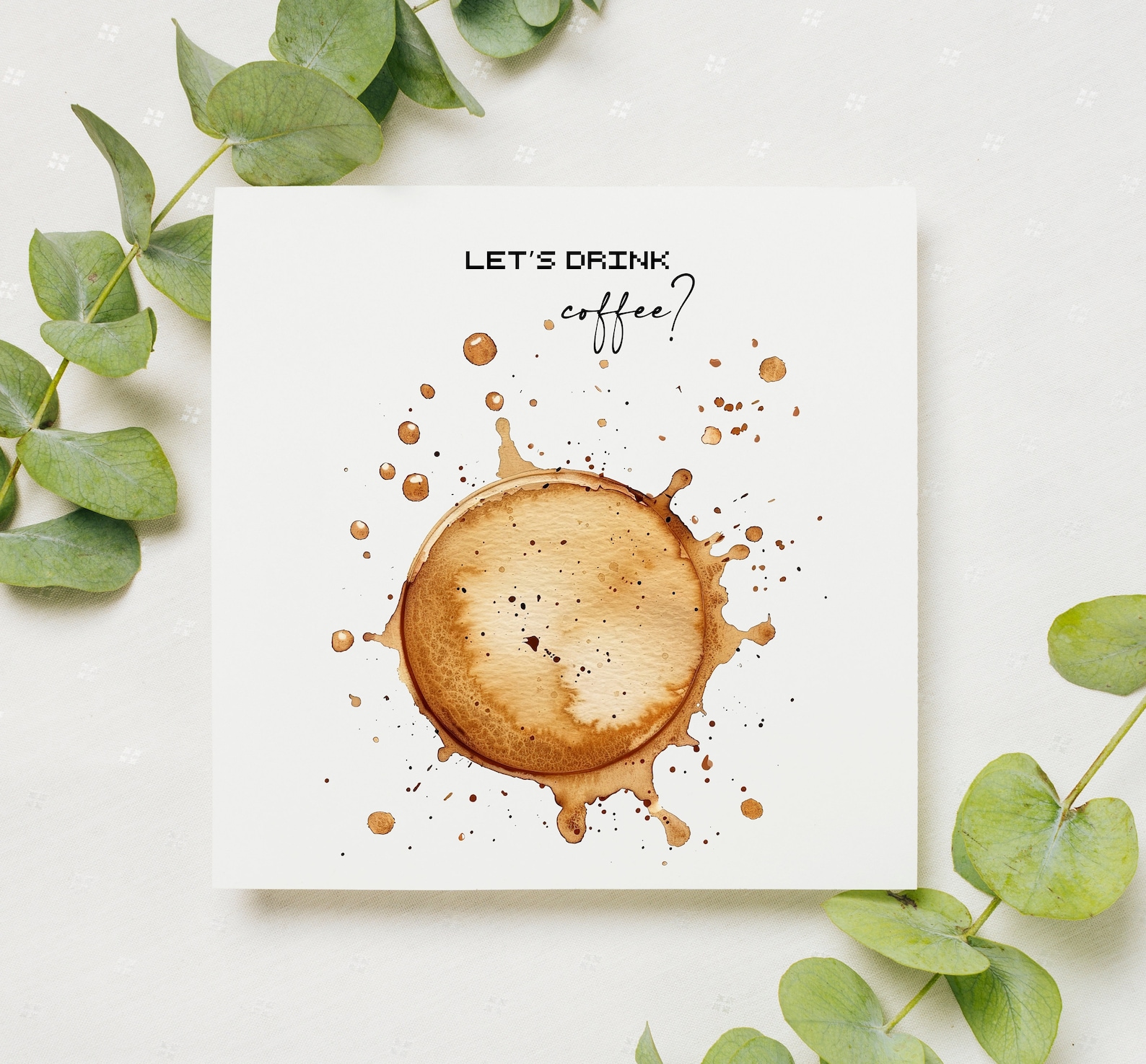 Coffee Stain Clipart Watercolor Coffee Ring Espresso Coffee Splashes ...