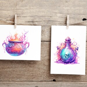 Pastel Halloween Clipart Cute Halloween Digital Watercolour Clipart ...