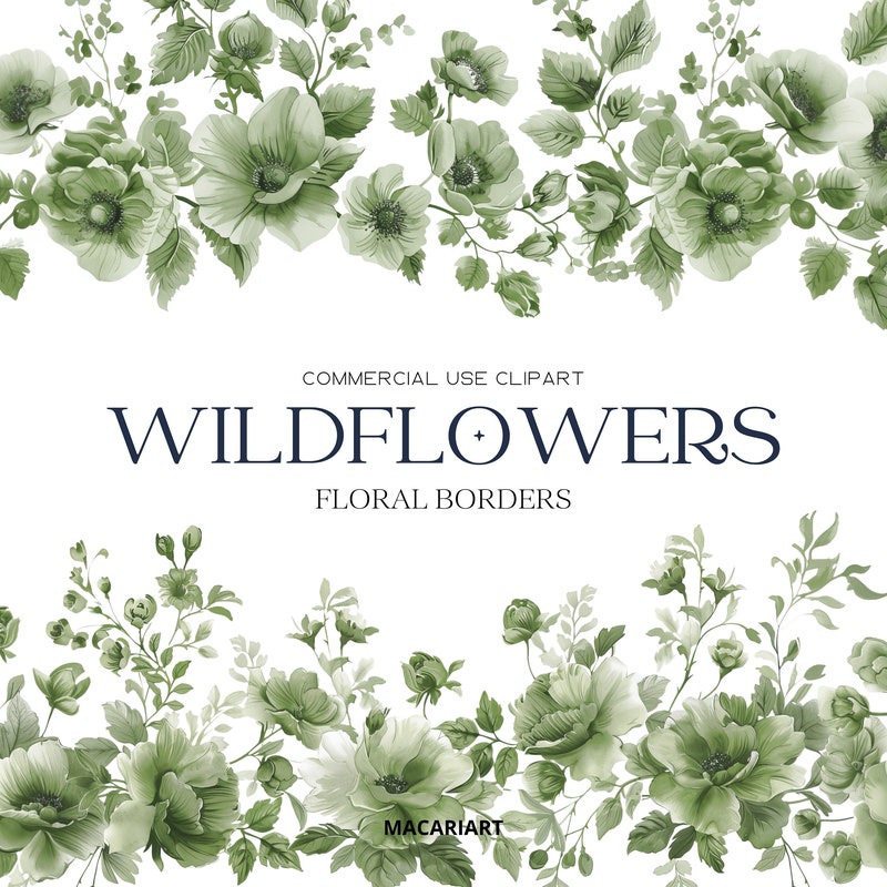 Green Watercolor Header - Etsy